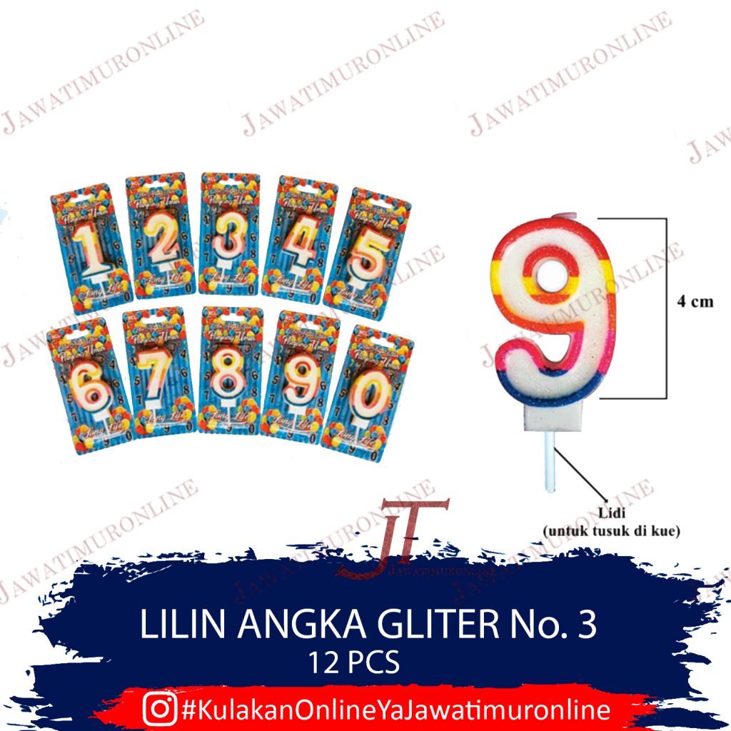 Lilin Angka / Lilin Ultah Gliter no 3 – JAWATIMURONLINE